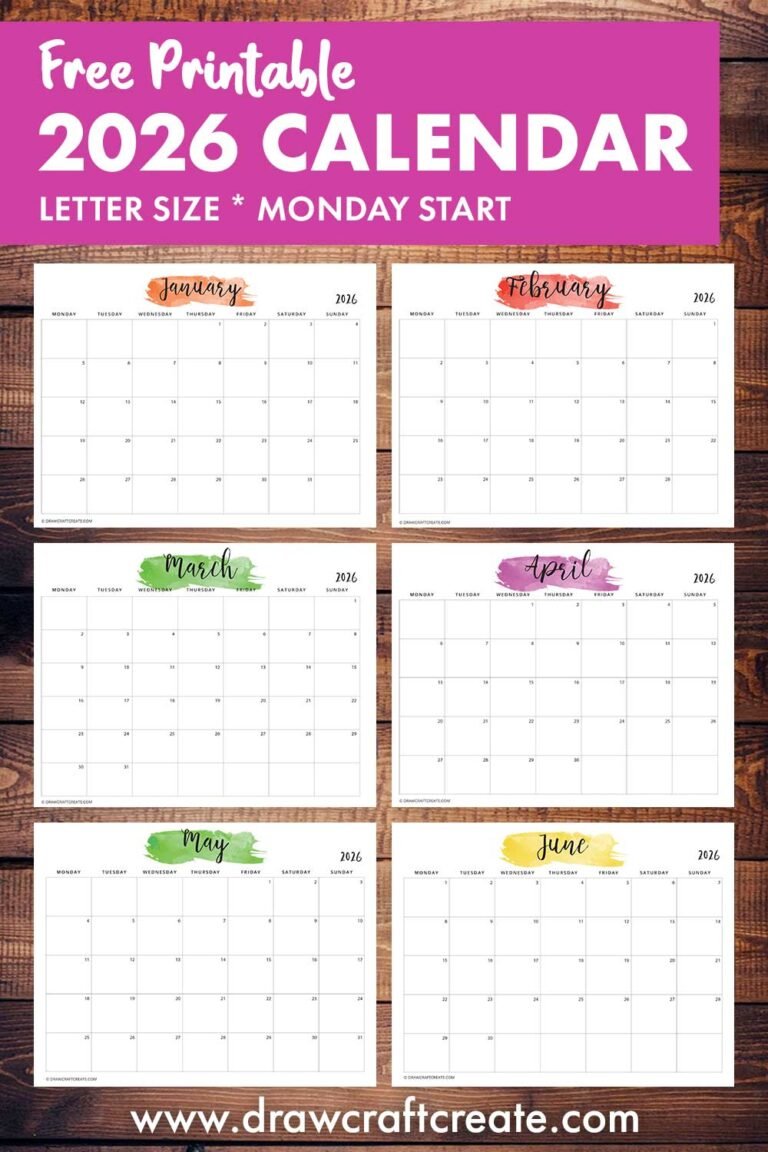 Free Printable 2025 Fall Calendars - Draw Craft Create