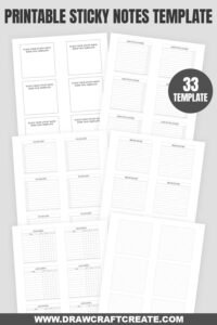 Free Printable Sticky Notes Template - Draw Craft Create