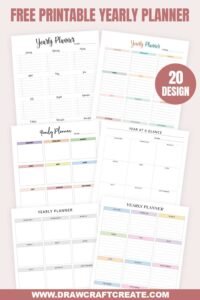 Free Printable Vision Board Planner Template (27 Pages) - Draw Craft Create