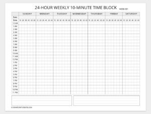 Free Printable Time Blocking Templates (8 Design) - Draw Craft Create