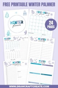 Free Printable Winter Planner 2026 (24 Pages) - Draw Craft Create