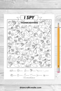 Free Printable Thanksgiving I Spy - Draw Craft Create