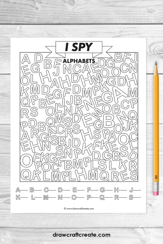 Free Printable I Spy Food Worksheet - Draw Craft Create