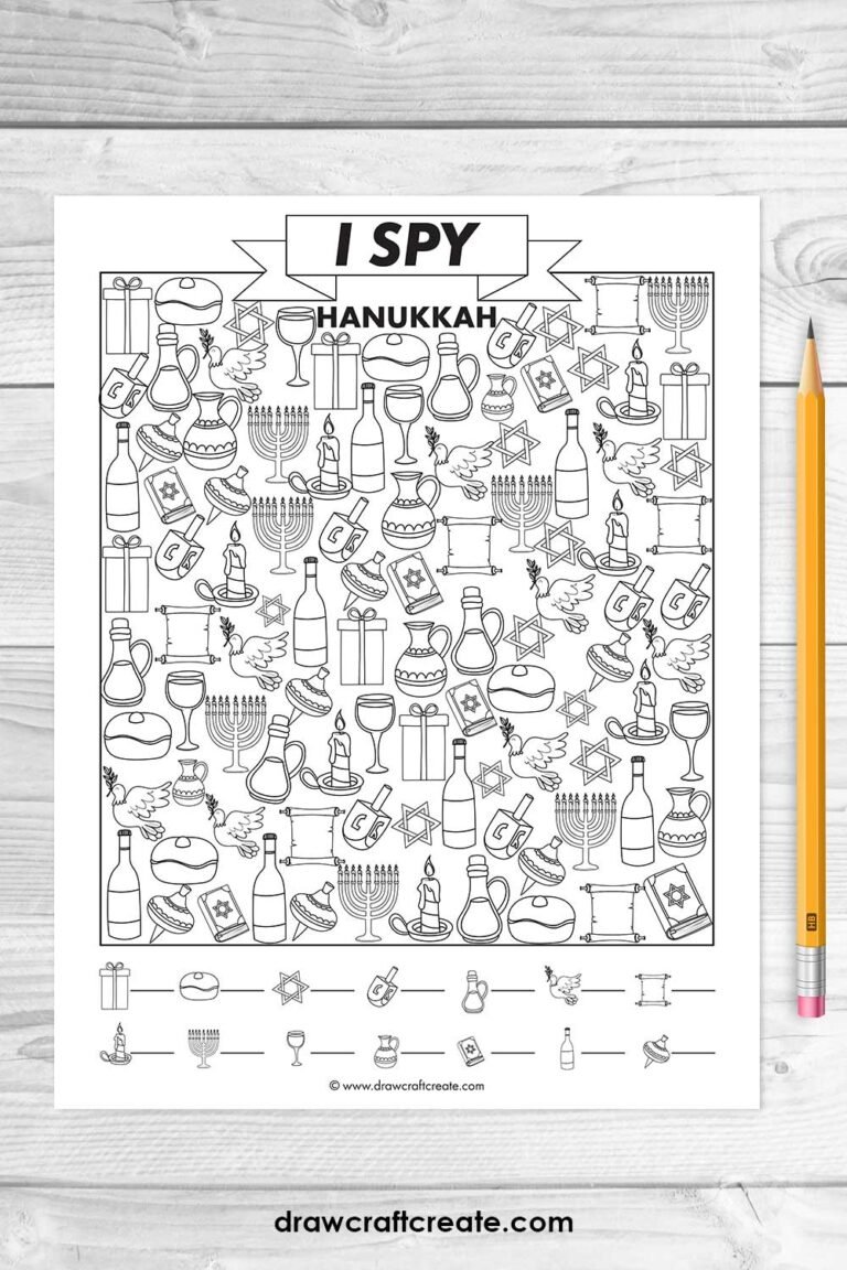 Free Printable I Spy Animals Worksheet - Draw Craft Create
