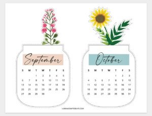 Free Printable 2026 DIY Floral Desk Calendar - Draw Craft Create