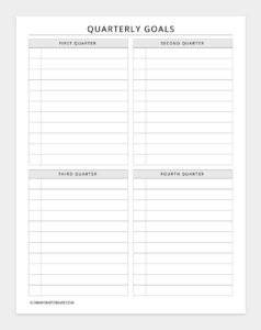 Free Printable Goal Planner (34 Pages) - Draw Craft Create
