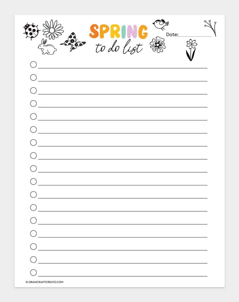 Free Printable Spring Planner 2026 (24 Pages) - Draw Craft Create