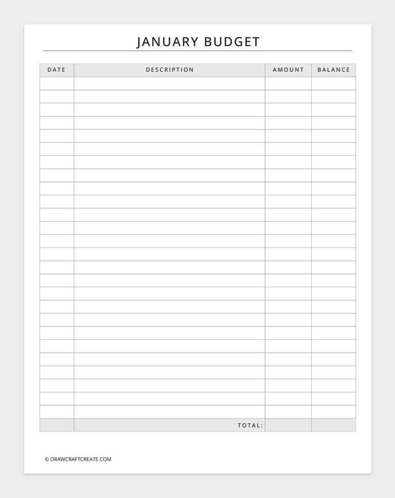 Free Printable January Planner (2026) - Draw Craft Create