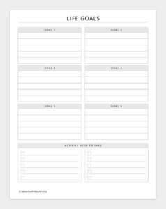 Free Printable Goal Planner (34 Pages) - Draw Craft Create
