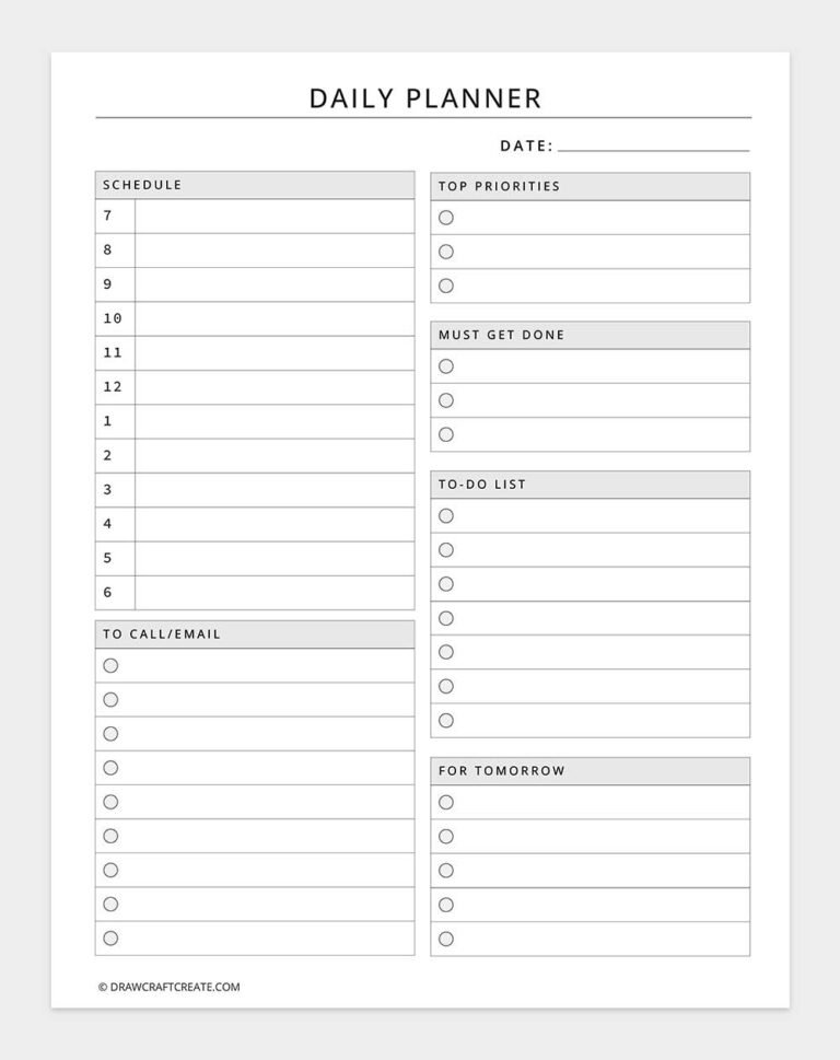 Free Printable January Planner (2026) - Draw Craft Create