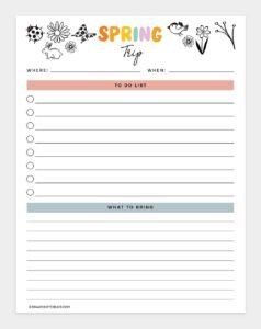 Free Printable Spring Planner 2026 (24 Pages) - Draw Craft Create