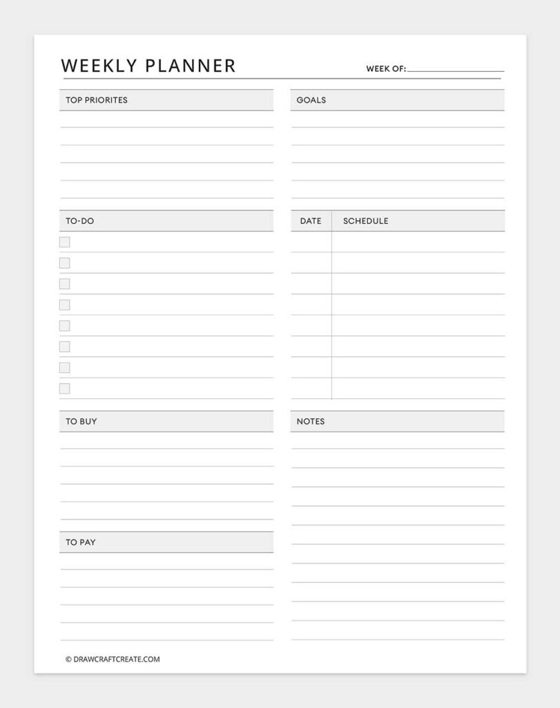 Free Printable January Planner (2026) - Draw Craft Create