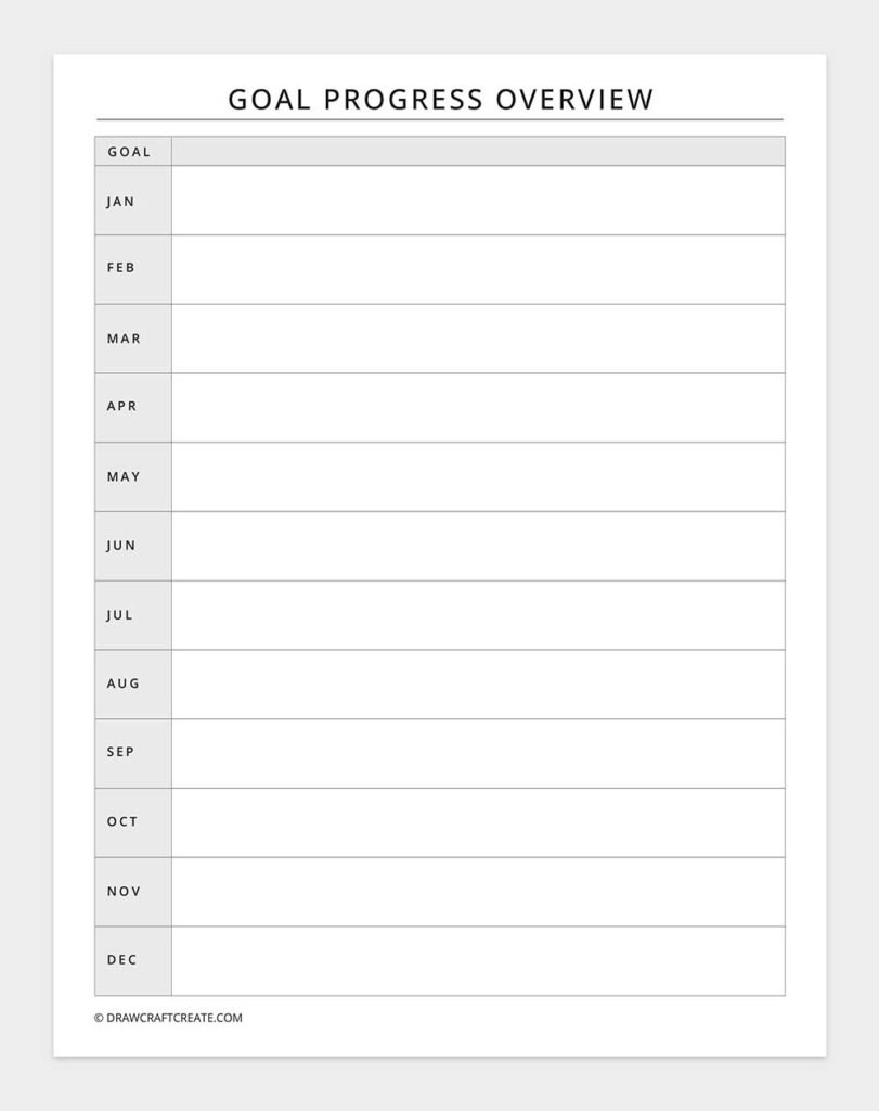 Free Printable Goal Planner (34 Pages) - Draw Craft Create