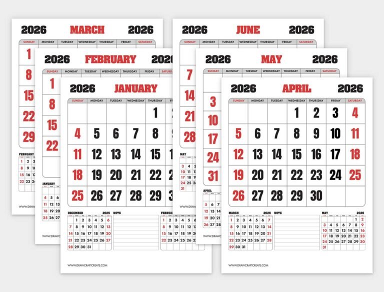 Free Printable Vintage 2026 Calendar - Draw Craft Create