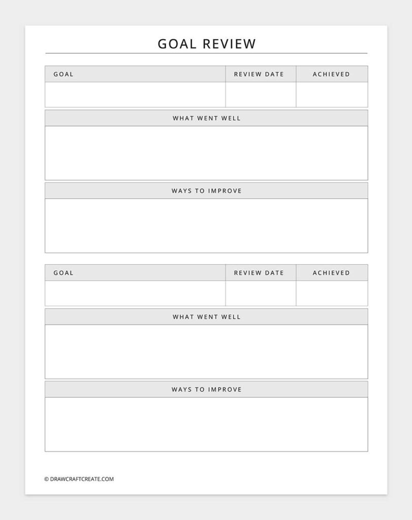 Free Printable Goal Planner (34 Pages) - Draw Craft Create