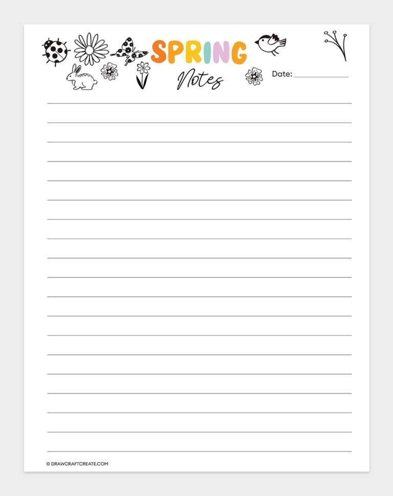 Free Printable Spring Planner 2026 (24 Pages) - Draw Craft Create