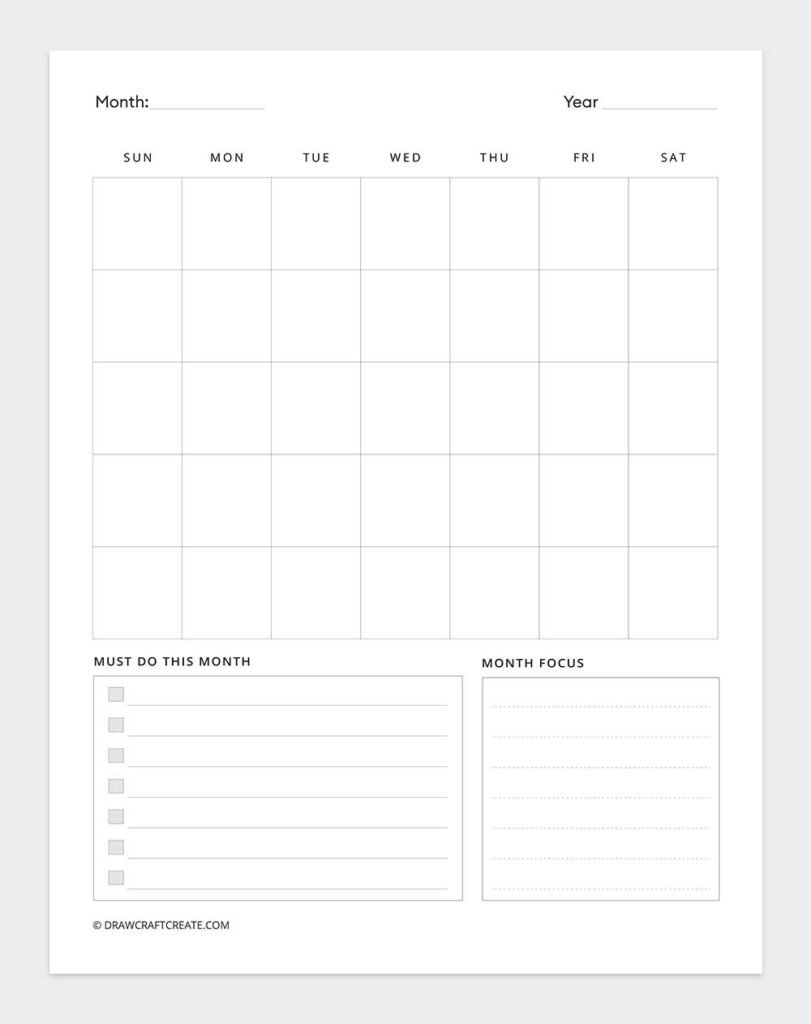 Free Printable Goal Planner (34 Pages) - Draw Craft Create