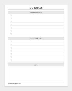 Free Printable Goal Planner (34 Pages) - Draw Craft Create