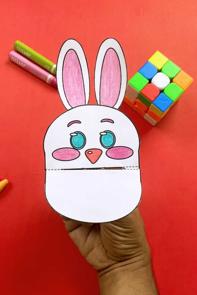 Free Printable Bunny Puppet - Draw Craft Create