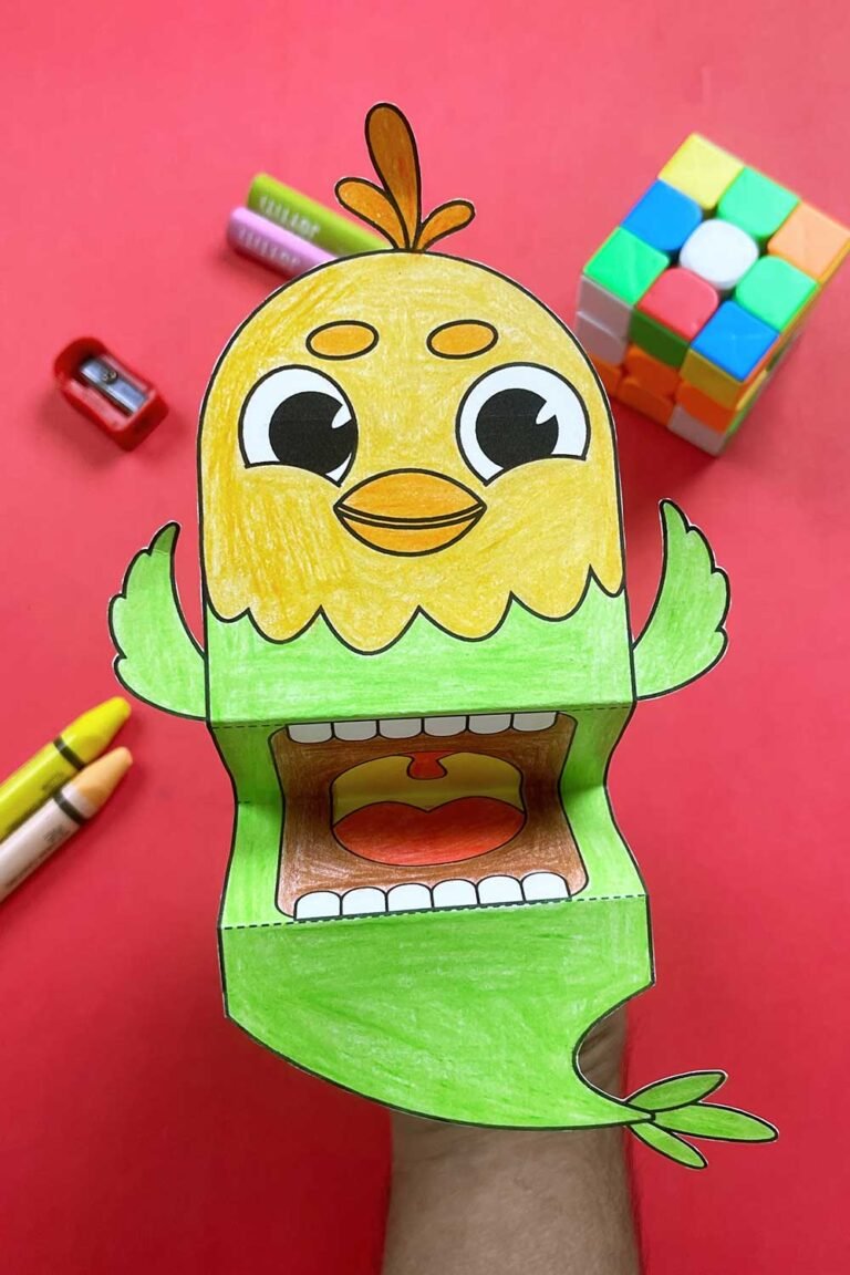 Free Printable Pig Puppet - Draw Craft Create