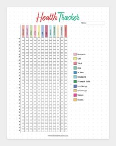 Free Printable Health Tracker Template - Draw Craft Create