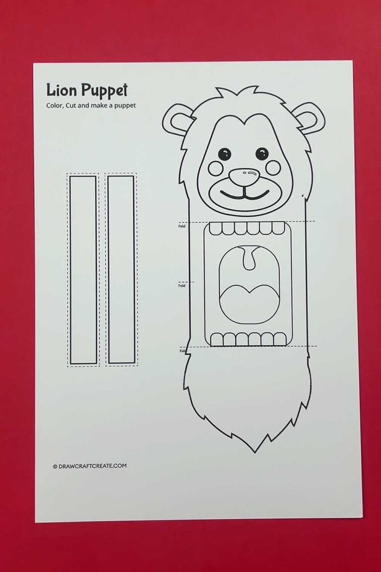 Free Printable Lion Puppet - Draw Craft Create
