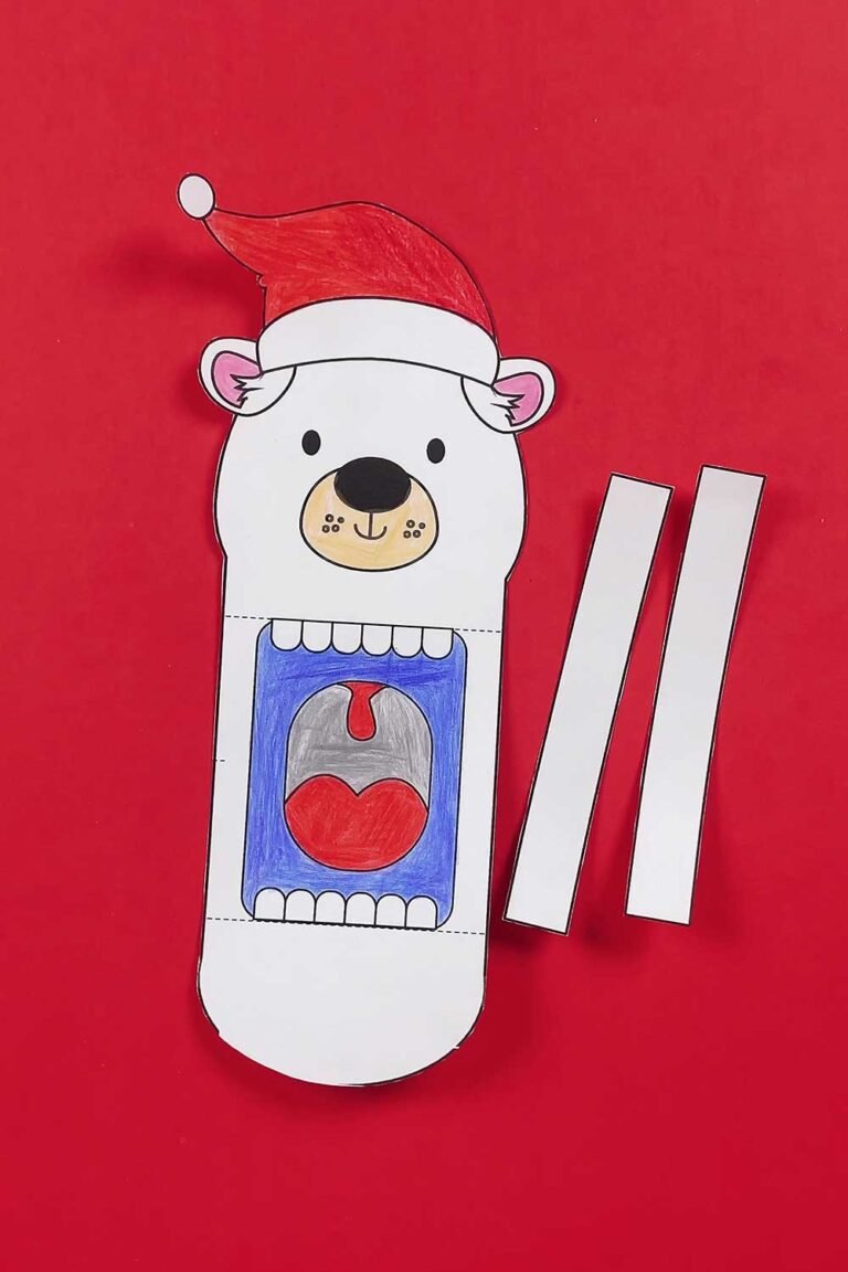 Free Printable Polar Bear Puppet - Draw Craft Create
