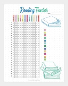 Free Printable Reading Tracker Template - Draw Craft Create