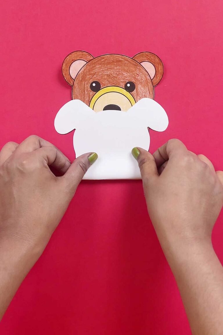 Free Printable Teddy Bear Puppet - Draw Craft Create
