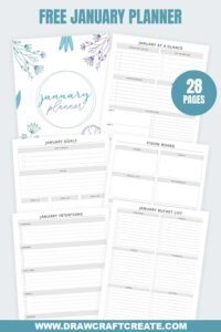 Free Printable January Planner (2026) - Draw Craft Create