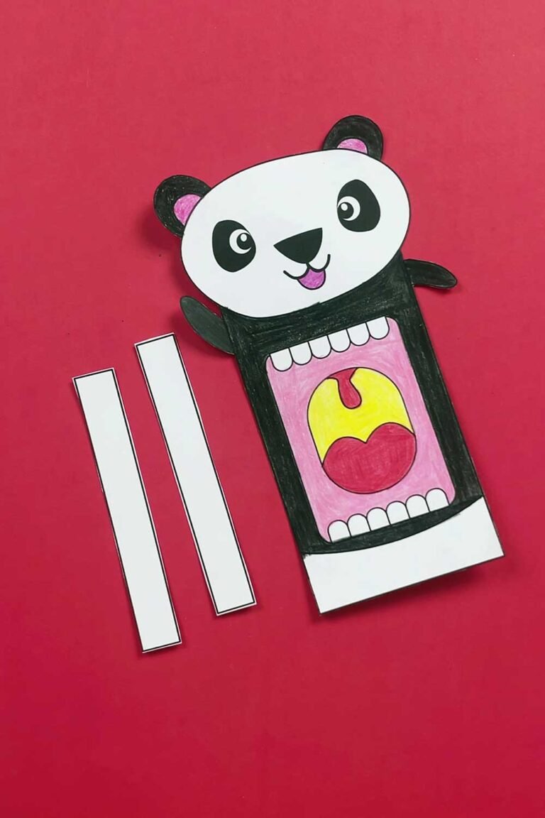 Free Printable Panda Puppet - Draw Craft Create