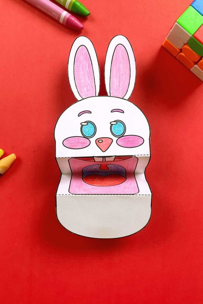 Free Printable Bunny Puppet - Draw Craft Create