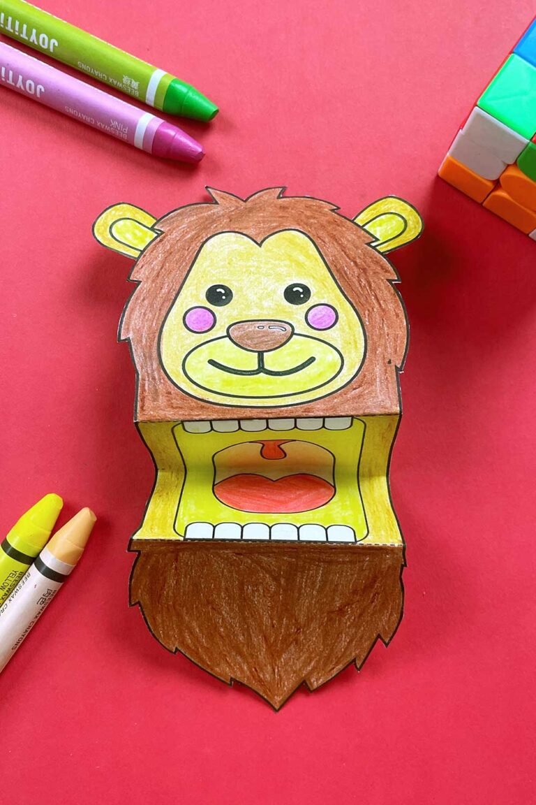 Free Printable Lion Puppet - Draw Craft Create