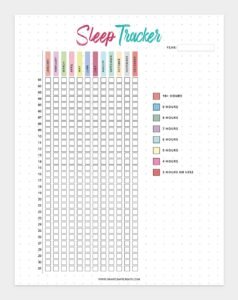 Free Printable Sleep Tracker Template - Draw Craft Create