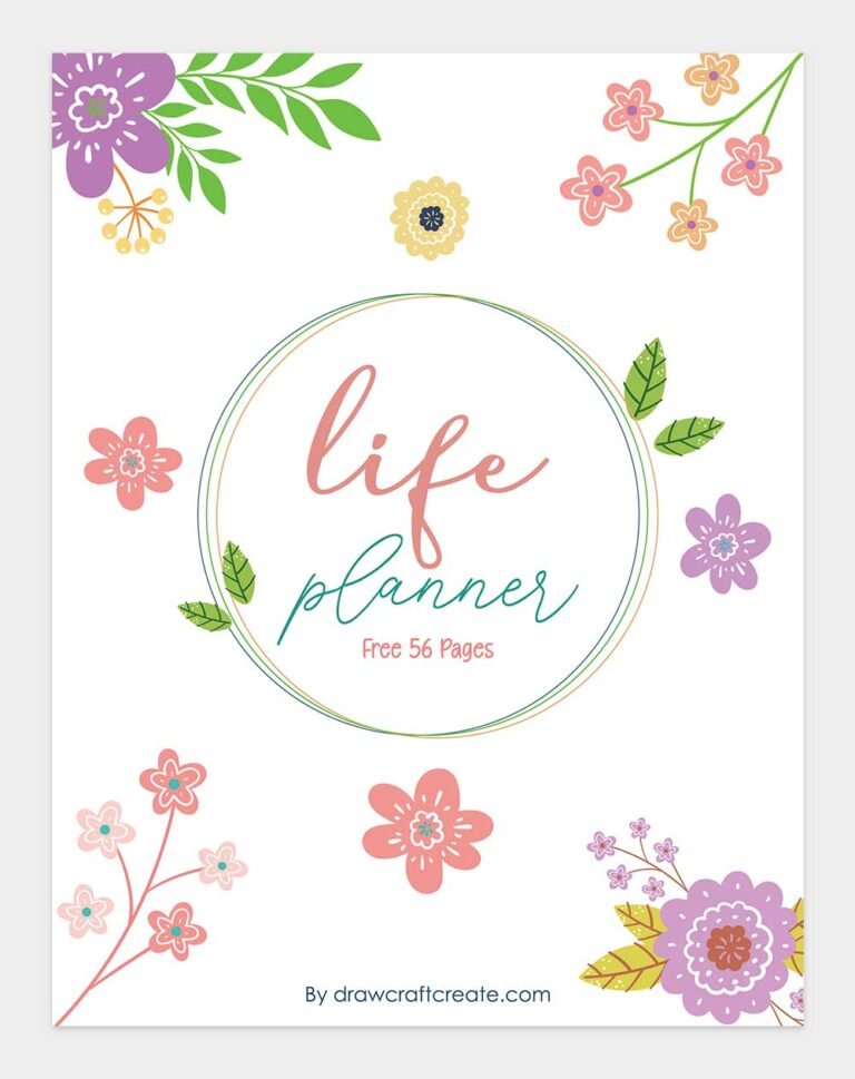 Free Printable Life Planner (56 Pages) - Draw Craft Create