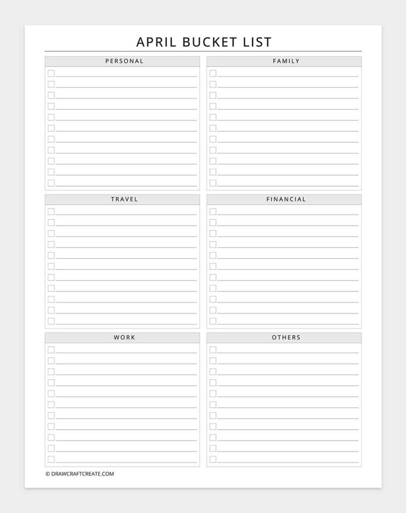 Free Printable April Planner 2026 (28 Pages) - Draw Craft Create