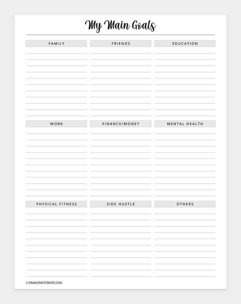 Free Printable Life Planner (56 Pages) - Draw Craft Create