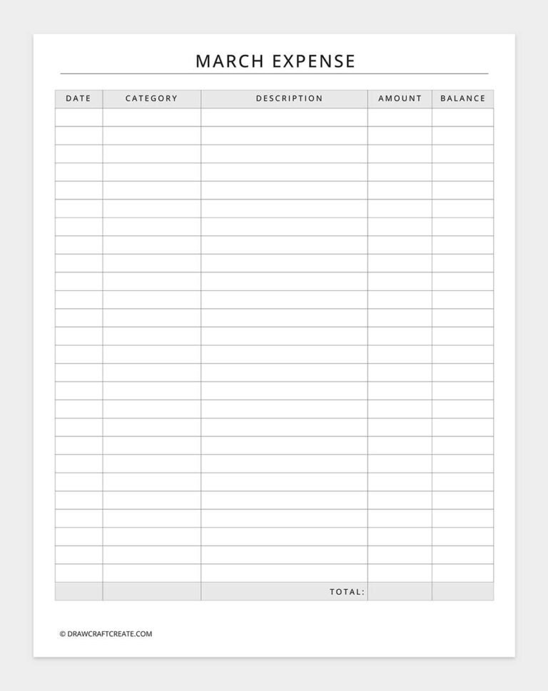 Free Printable March Planner 2026 (28 Pages) - Draw Craft Create
