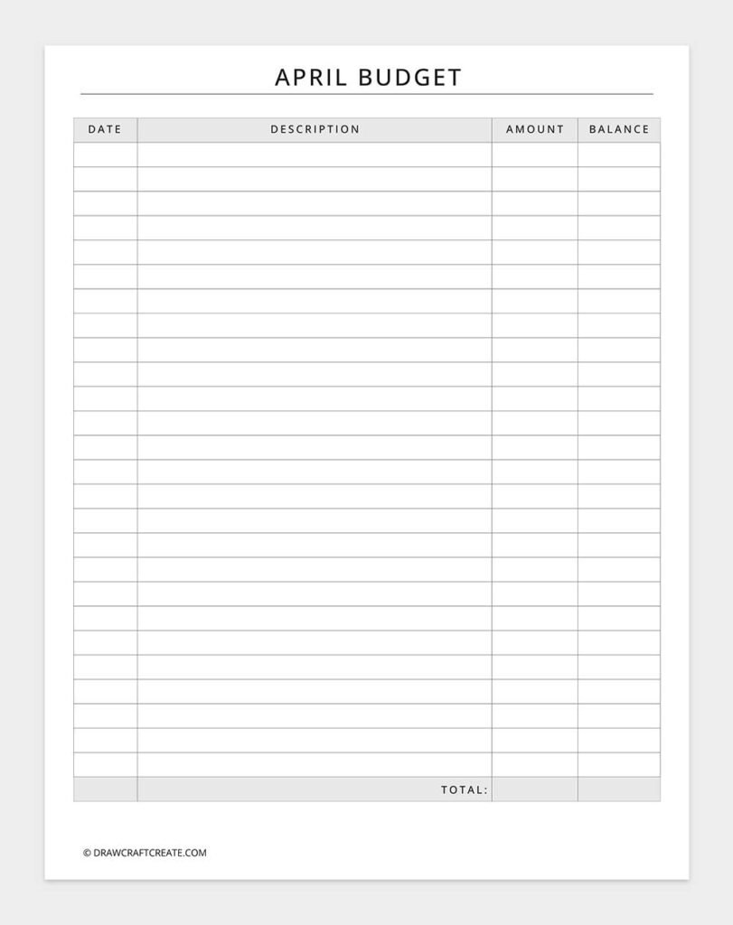 Free Printable April Planner 2026 (28 Pages) - Draw Craft Create