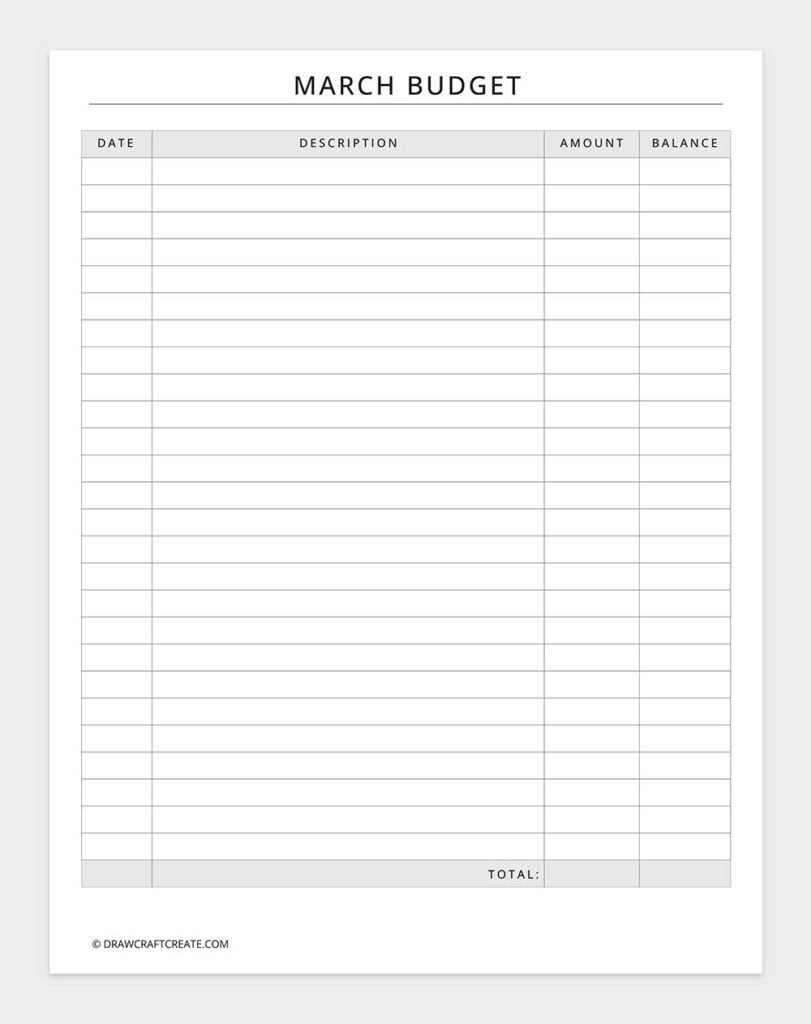 Free Printable March Planner 2026 (28 Pages) - Draw Craft Create