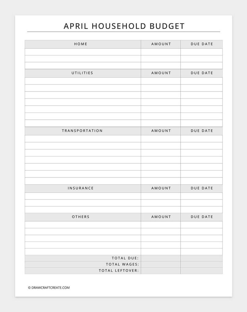 Free Printable April Planner 2026 (28 Pages) - Draw Craft Create