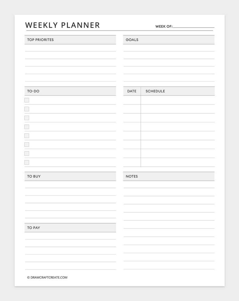 Free Printable February Planner 2026 (27 Pages) - Draw Craft Create