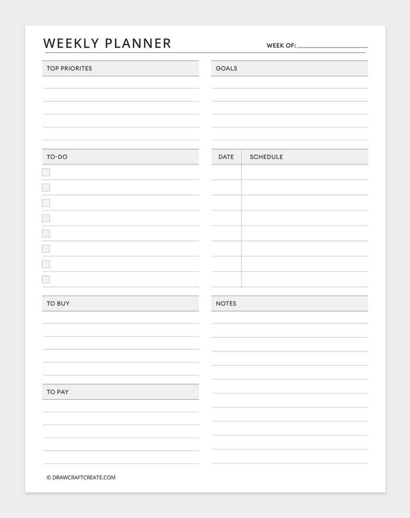 Free Printable February Planner 2026 (27 Pages) - Draw Craft Create