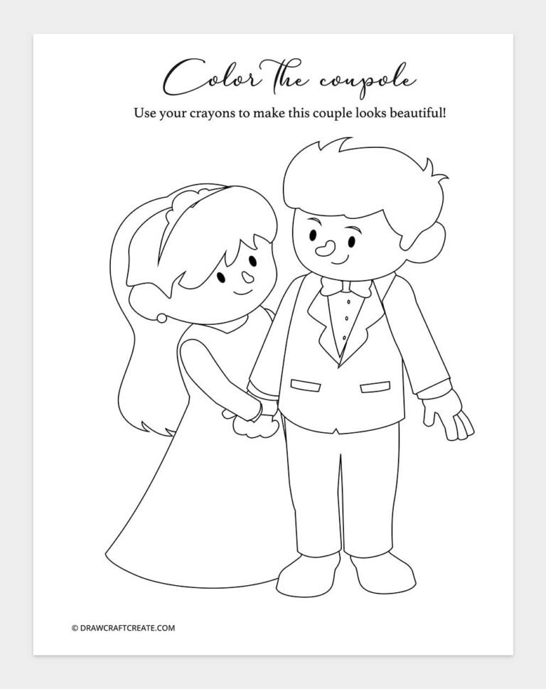 Free Printable Wedding Activity Book For Kids - Draw Craft Create