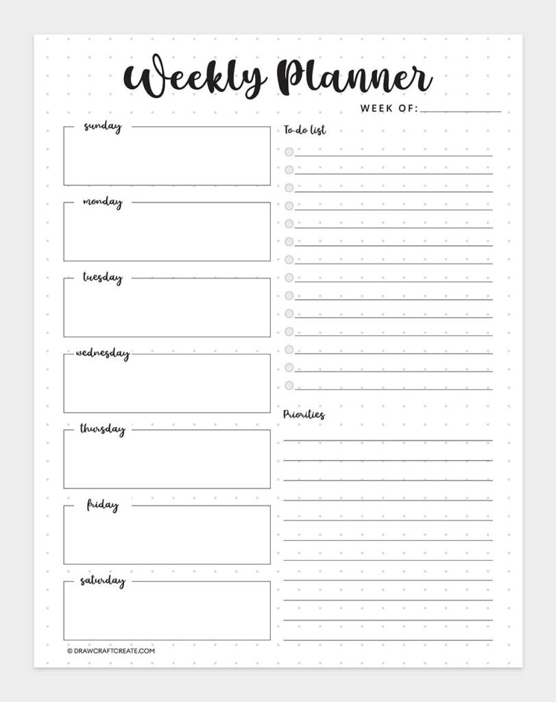 Free Printable Bullet Journal Templates (76 Pages) - Draw Craft Create