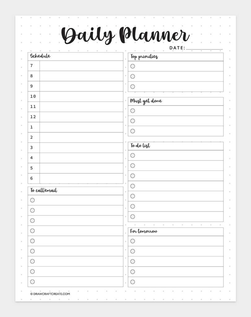 Free Printable Bullet Journal Templates (76 Pages) - Draw Craft Create