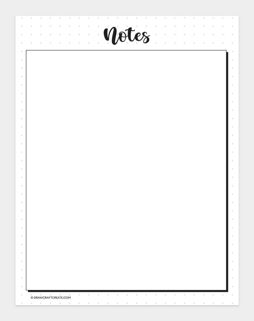 Free Printable Bullet Journal Templates (76 Pages) - Draw Craft Create