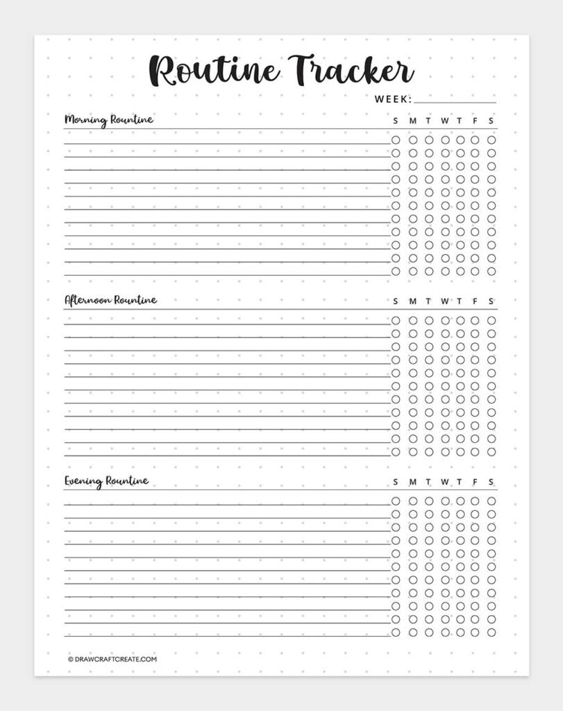 Free Printable Bullet Journal Templates (76 Pages) - Draw Craft Create
