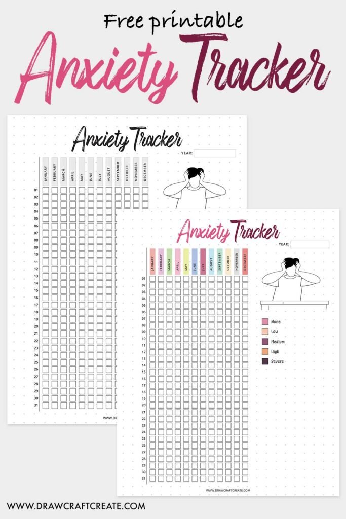 Free Printable Anxiety Tracker Template - Draw Craft Create