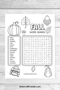 Free Printable Kindergarten Word Search - Draw Craft Create
